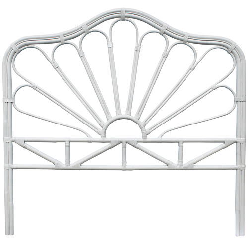 White rattan bedhead store